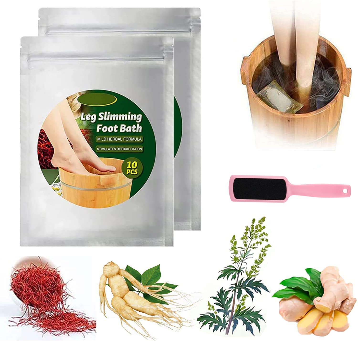 Buy Lymphatic Drainage Ginger Foot Soak,Turmeric Lymphatic Detox Foot ...