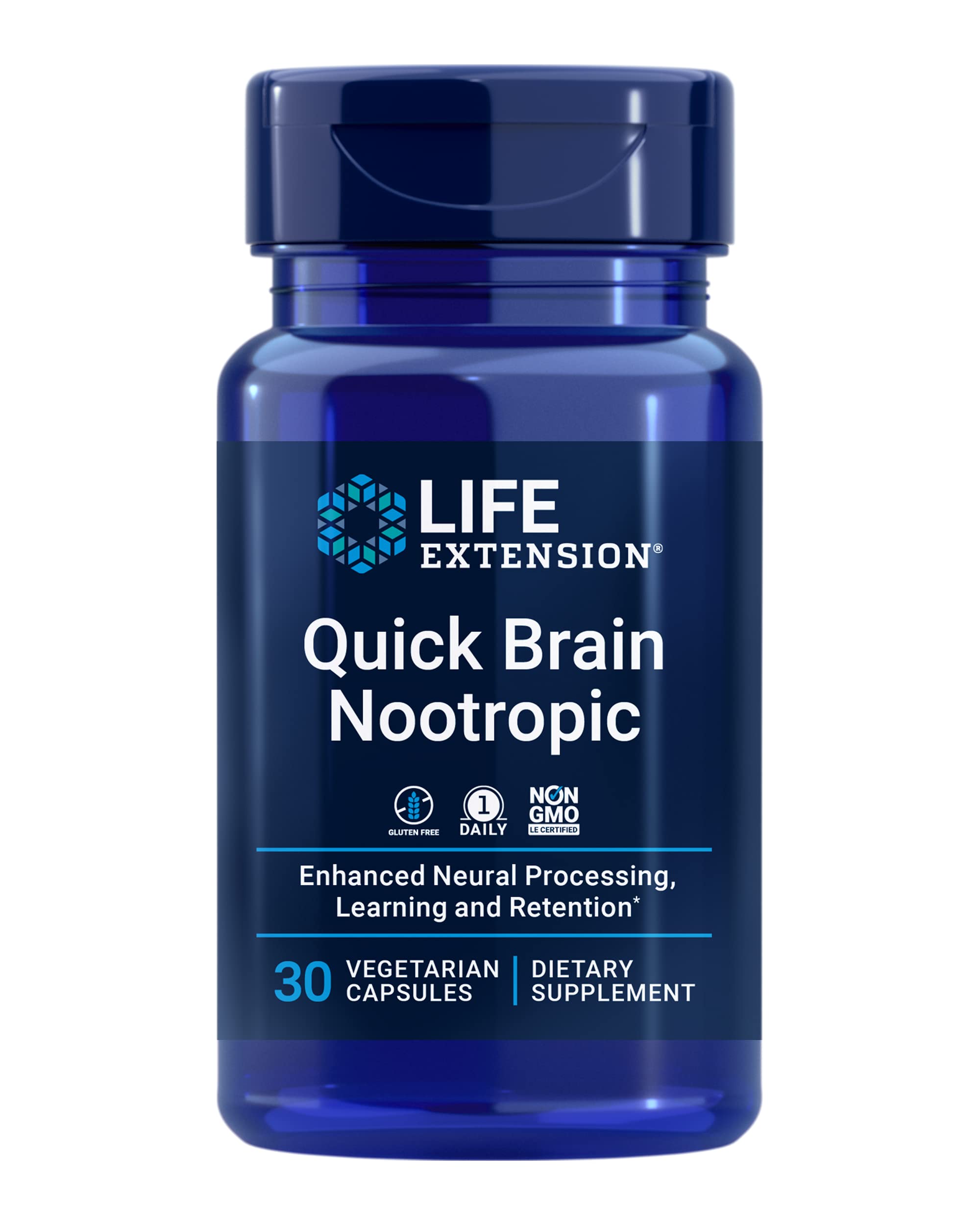 Buy Life Extension Quick Brain Nootropic — Brain Supplement for Memory ...