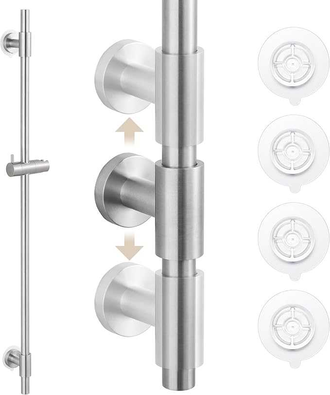 KES Shower Riser Rail 100CM Shower Slider Rail with Shower Head Holder ...