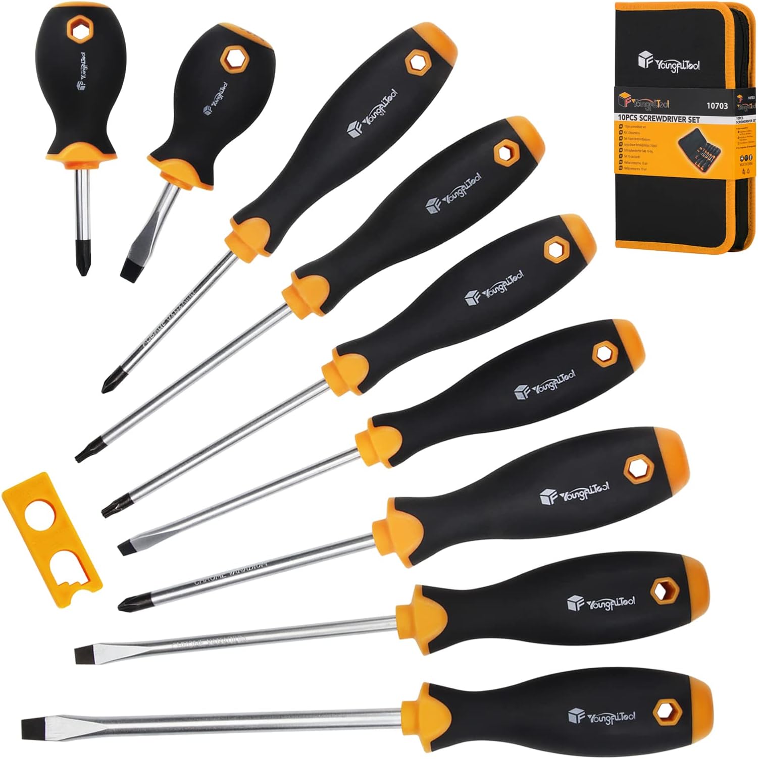 Amazon.com: YF YoungFulTool 10 Piece Magnetic Screwdriver Set Include ...