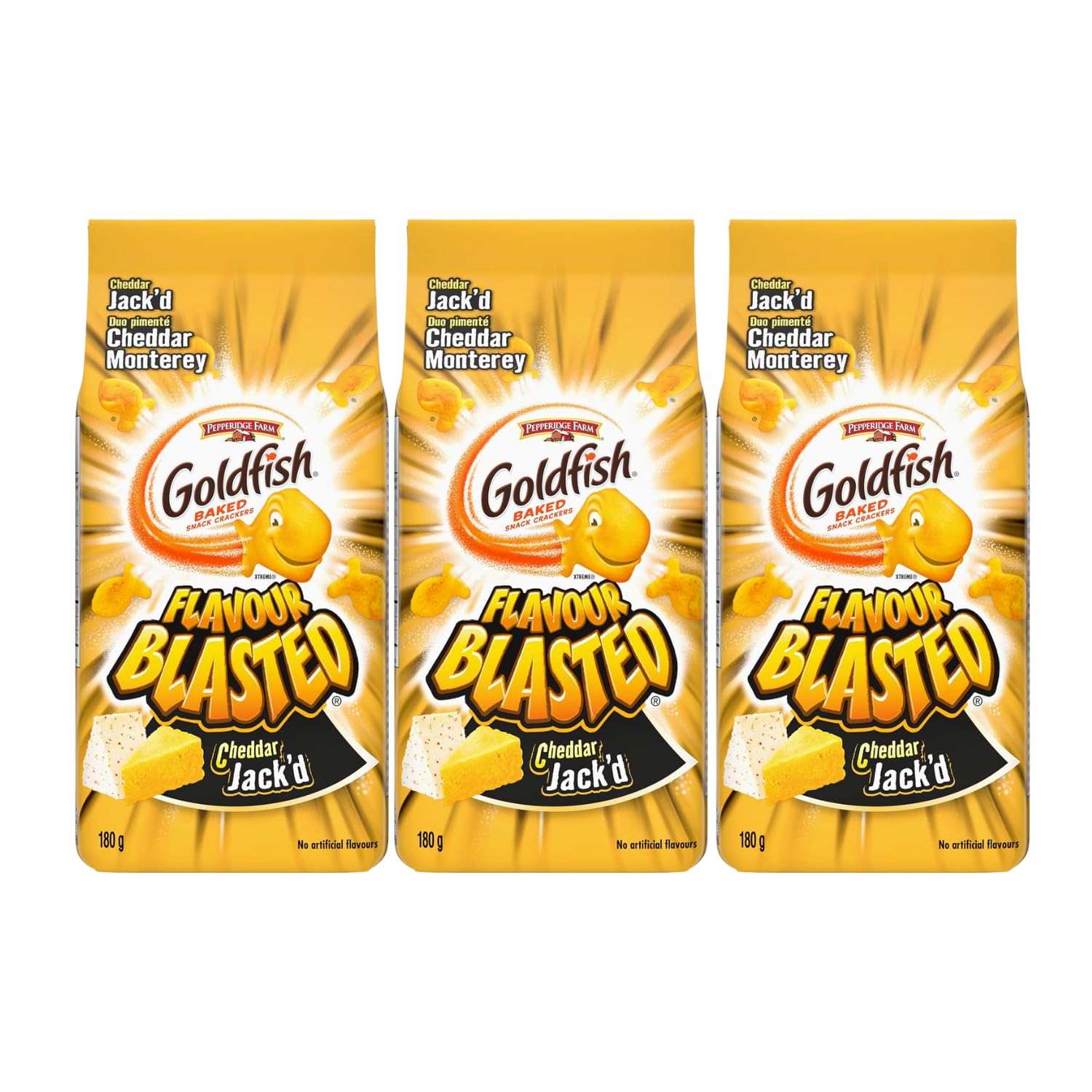 Buy Goldfish Flavour Blasted Cheddar Jack'd Crackers | Intense Flavour ...
