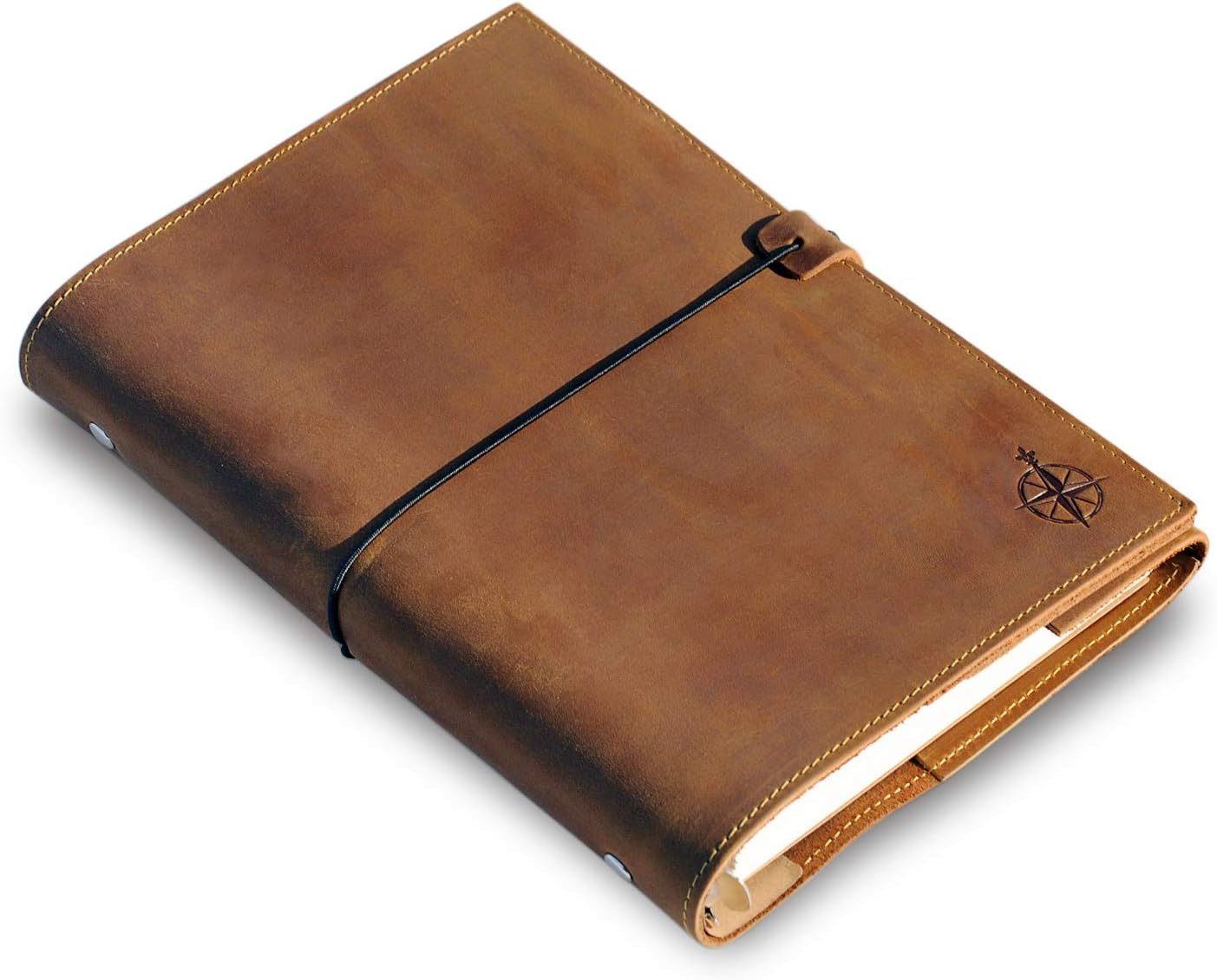 Amazon.com : Wanderings A5 Leather Binder Planner - Refillable 6 Ring ...