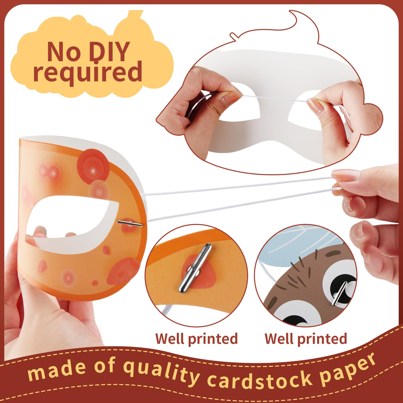 Snapklik.com : Minilnflat 50 Pcs Passover Plague Animal Cartoon Masks ...