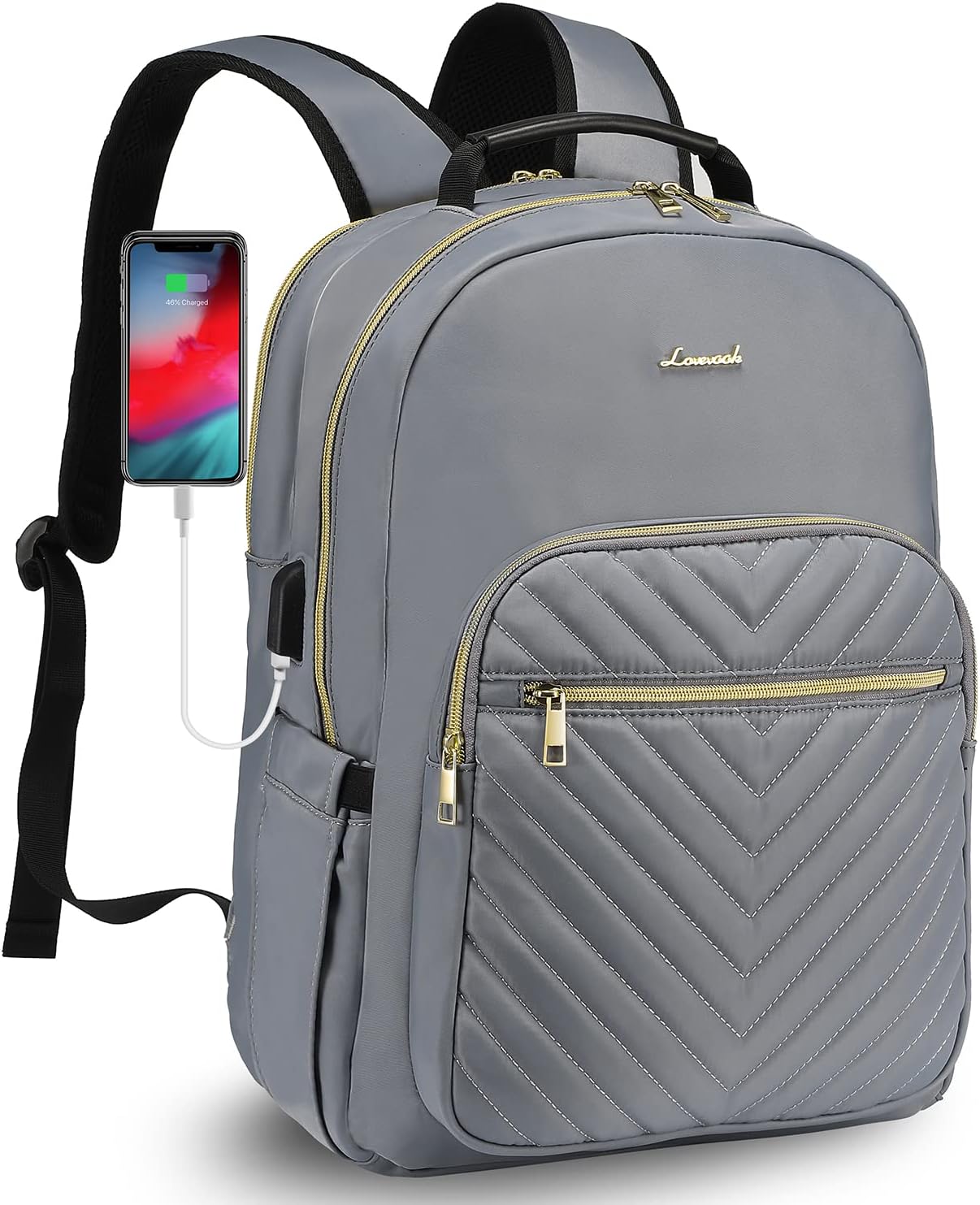 Amazon.com: LOVEVOOK Laptop Backpack for Women Quilted Business Work ...
