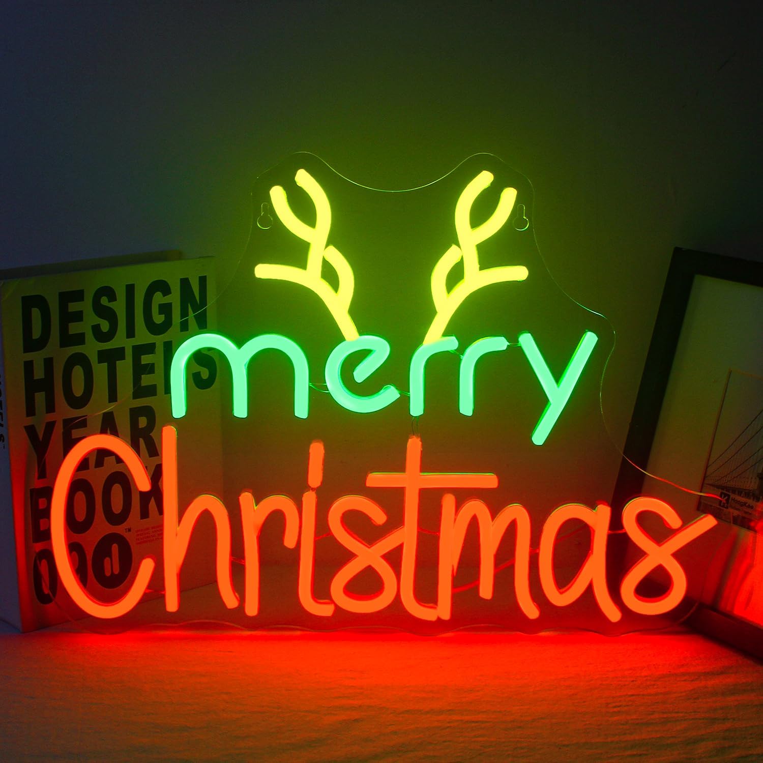 Amazon.com : Merry Christmas Neon Sign Christmas LED Signs Dimmable ...