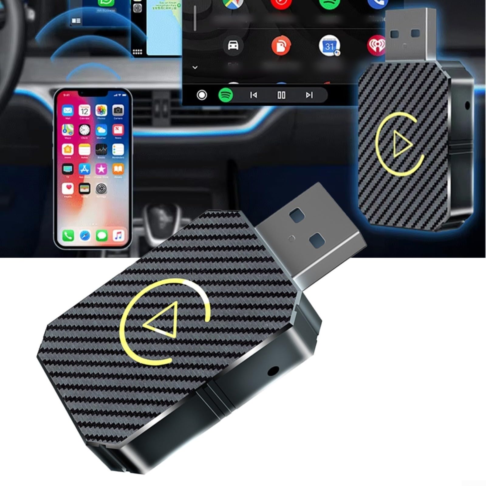 Amazon.com: Mini Wireless Car-play Adapter For Android Auto Wireless ...