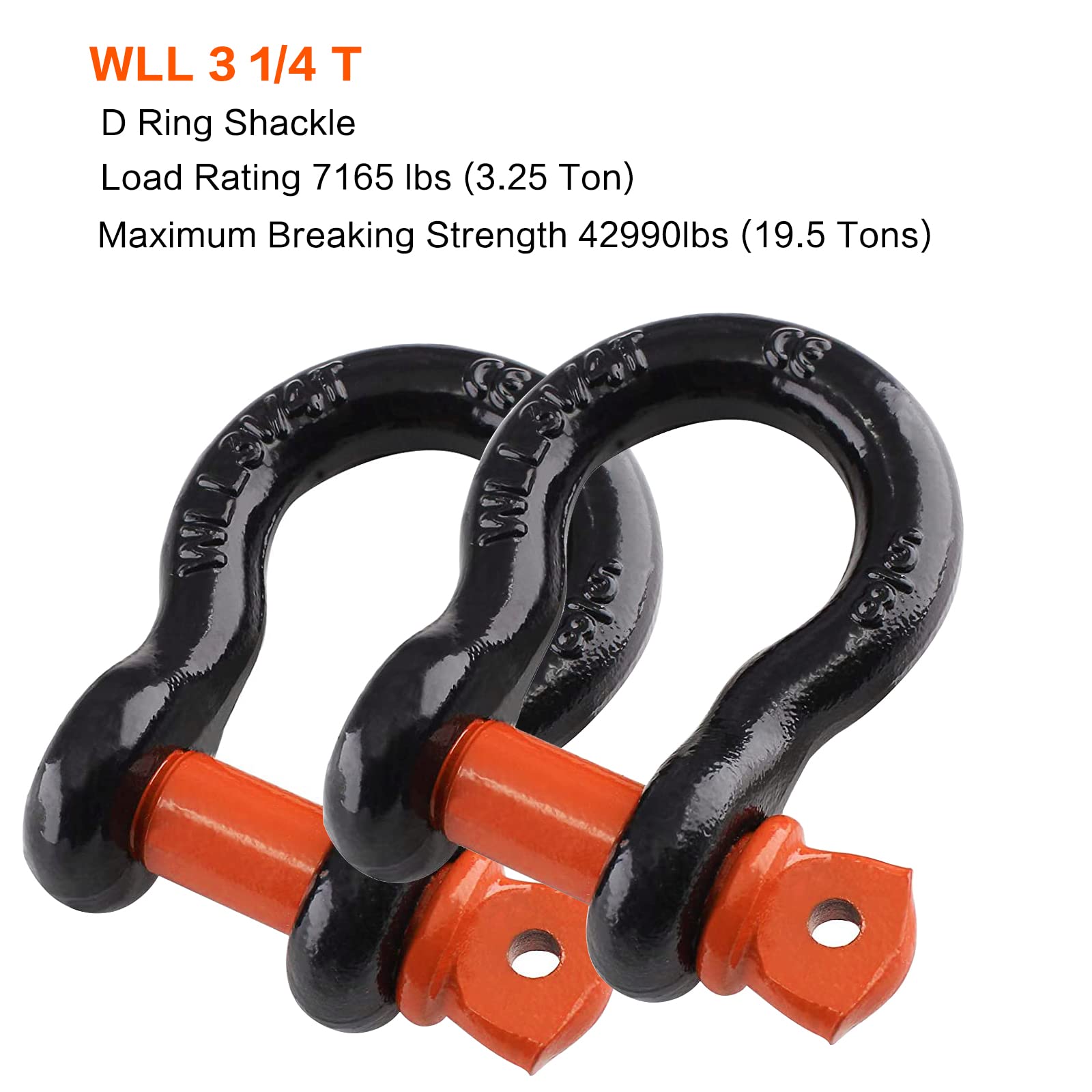 Snapklik.com : Iztor 5/8" D Ring Bow Shackle Isolator 2 Pk Unbreakable ...