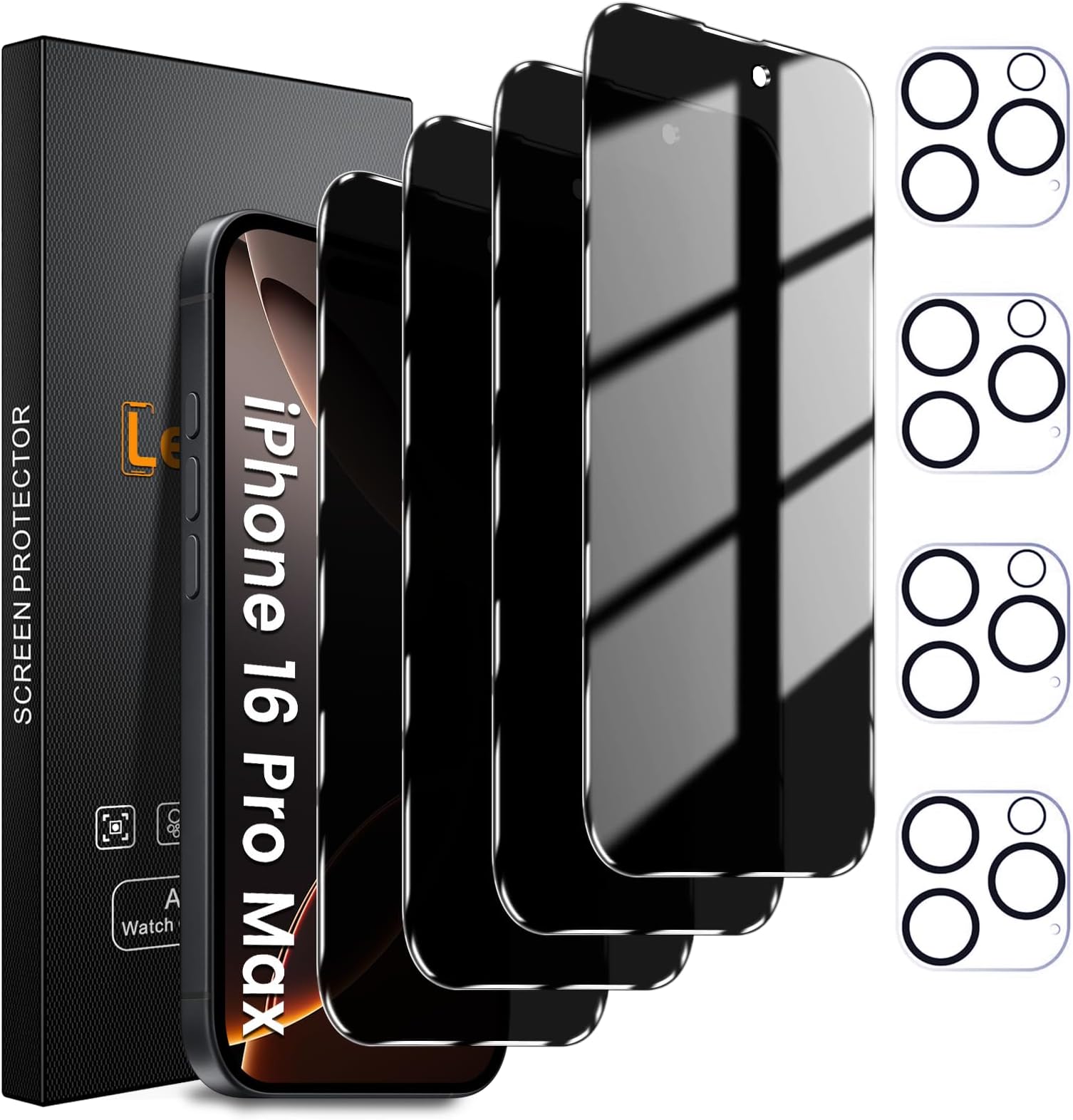 Amazon.com: QHOHQ for iPhone 16 Pro Max Privacy Screen Protector ...