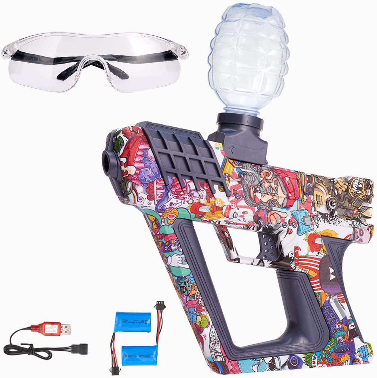 TuKIIE Splatter Ball Toy, Gel Ball Blaste Shooting Toy with Goggle for ...