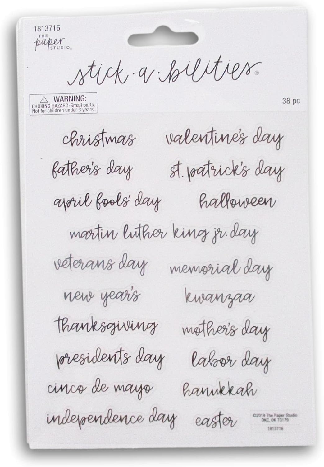 Amazon.com: Cursive Holiday Label Stickers - Christmas, Valentine's Day ...