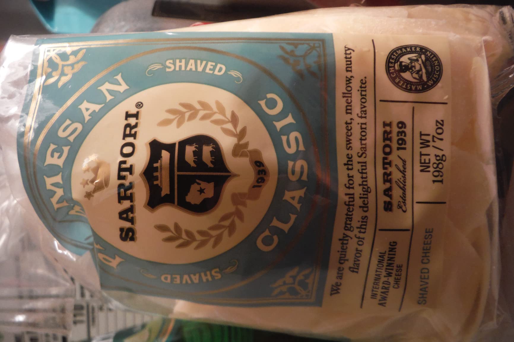 Amazon.com: Sartori Cheese, Shaved Parmesan, 7Ounce : Grocery & Gourmet ...