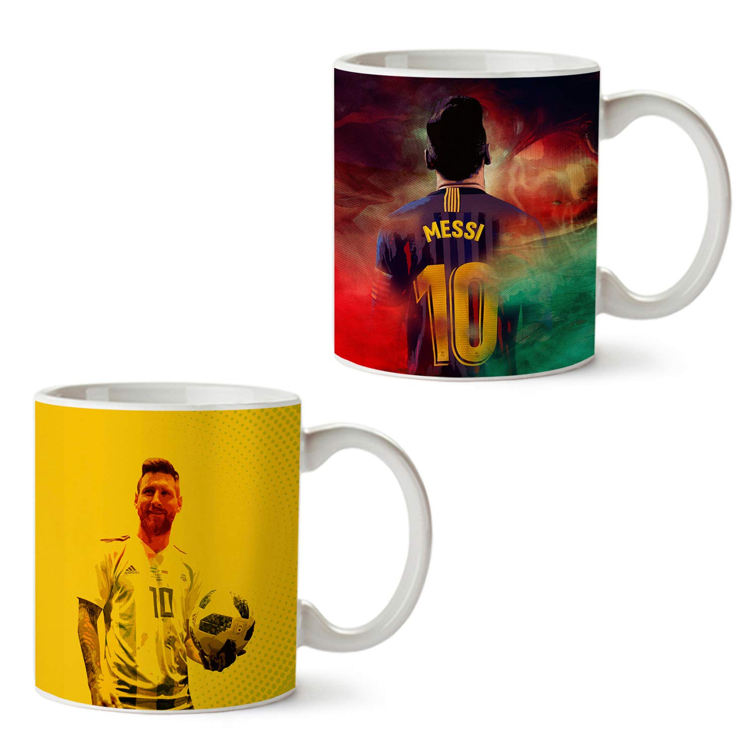 Buy ZEBO TREND White Ceramic Printed Coffee Mug with Lionel Messi ...
