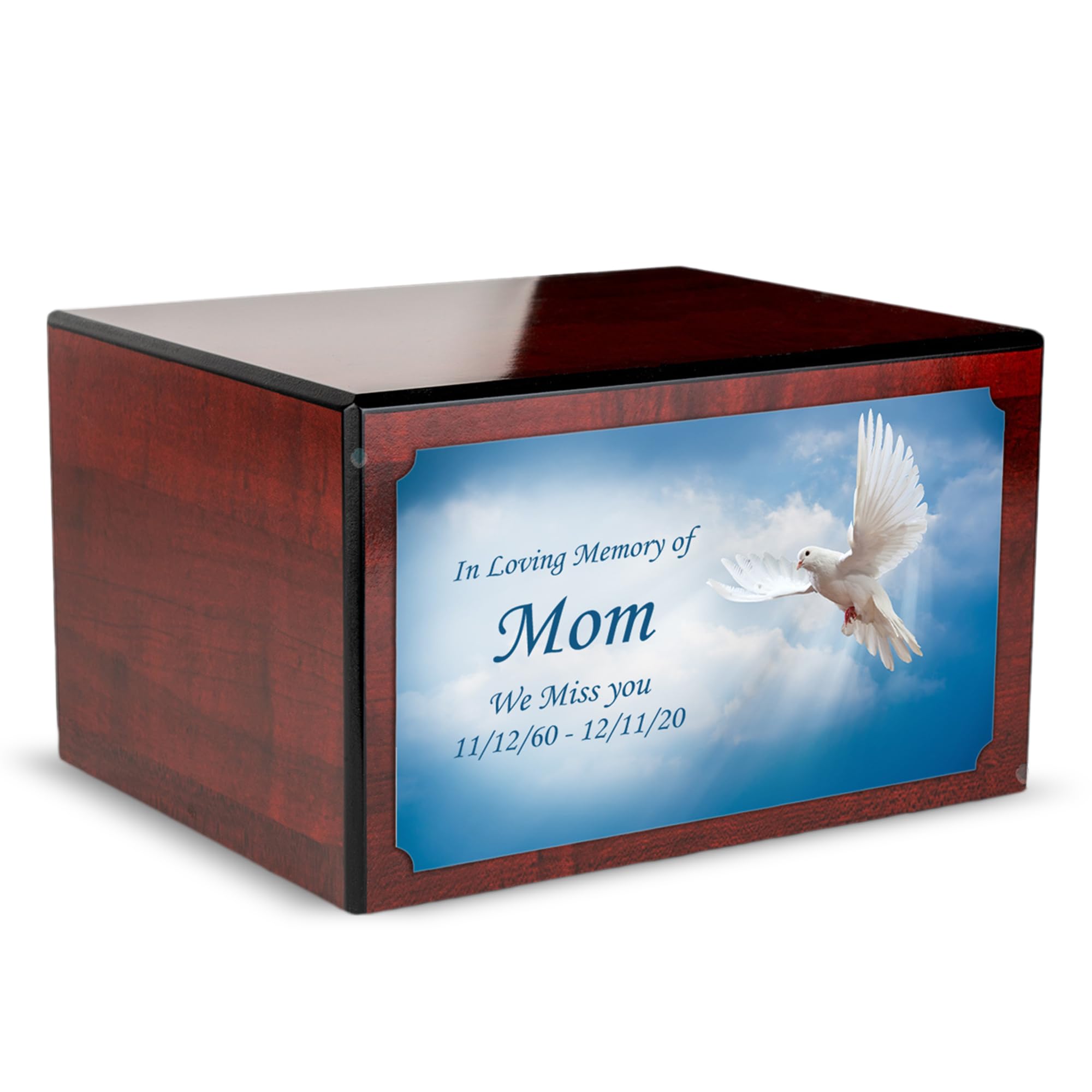 Amazon.com: GetUrns – Cherry Wooden Urn Cremation Box, Heritage ...