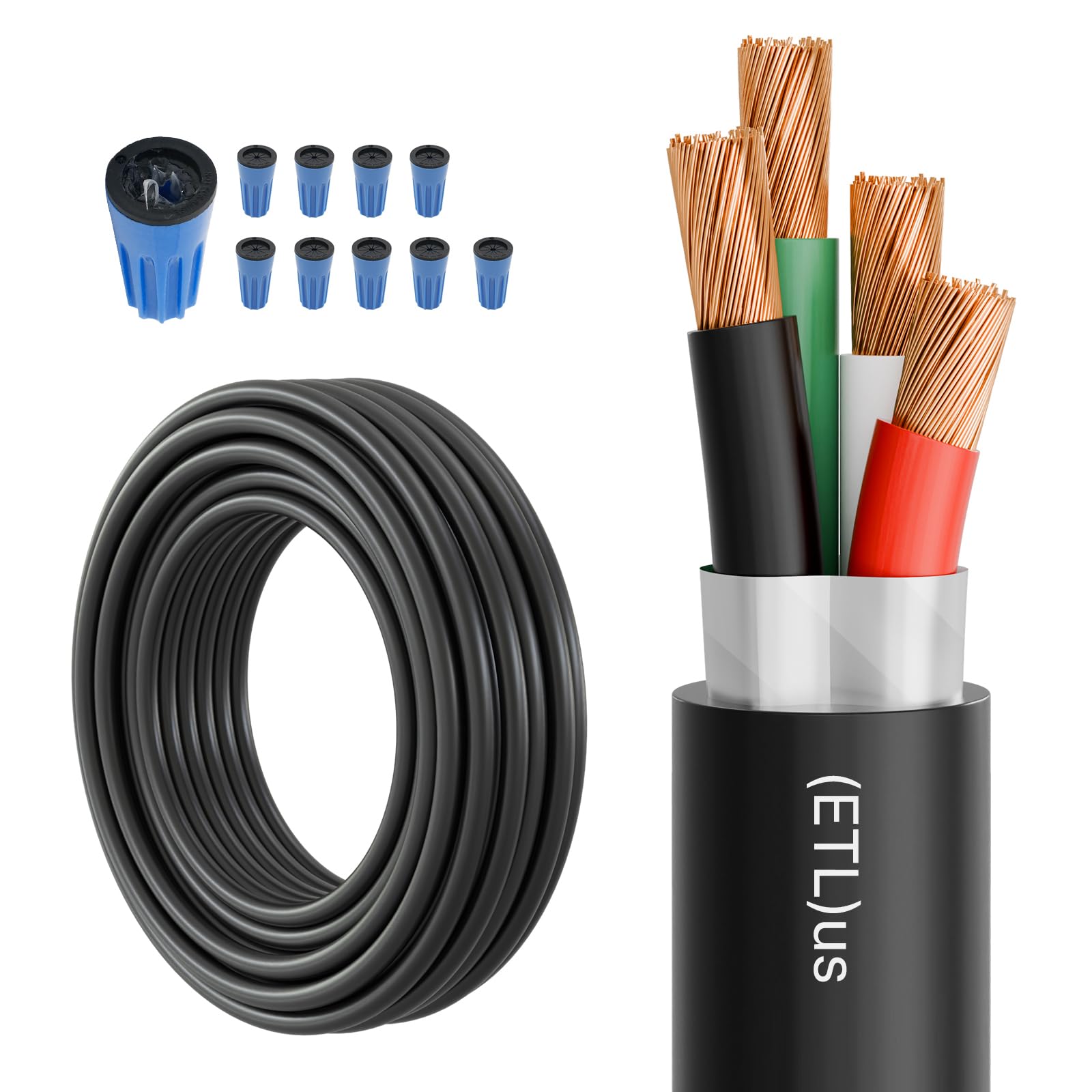 Snapklik.com : FIRMERST 14/4 Outdoor Speaker Wire 50FT, Shielded Direct ...