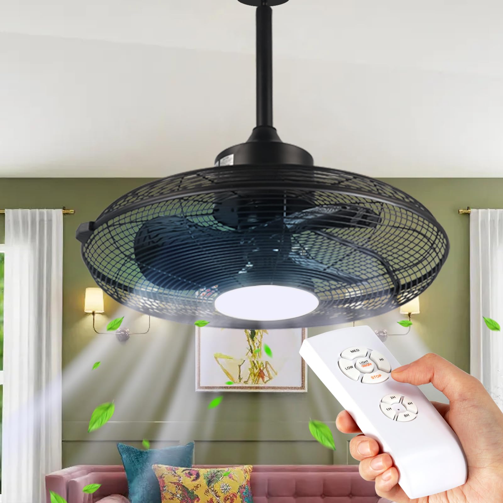 Snapklik.com : VENTISOL 20 Inch Caged Ceiling Fan