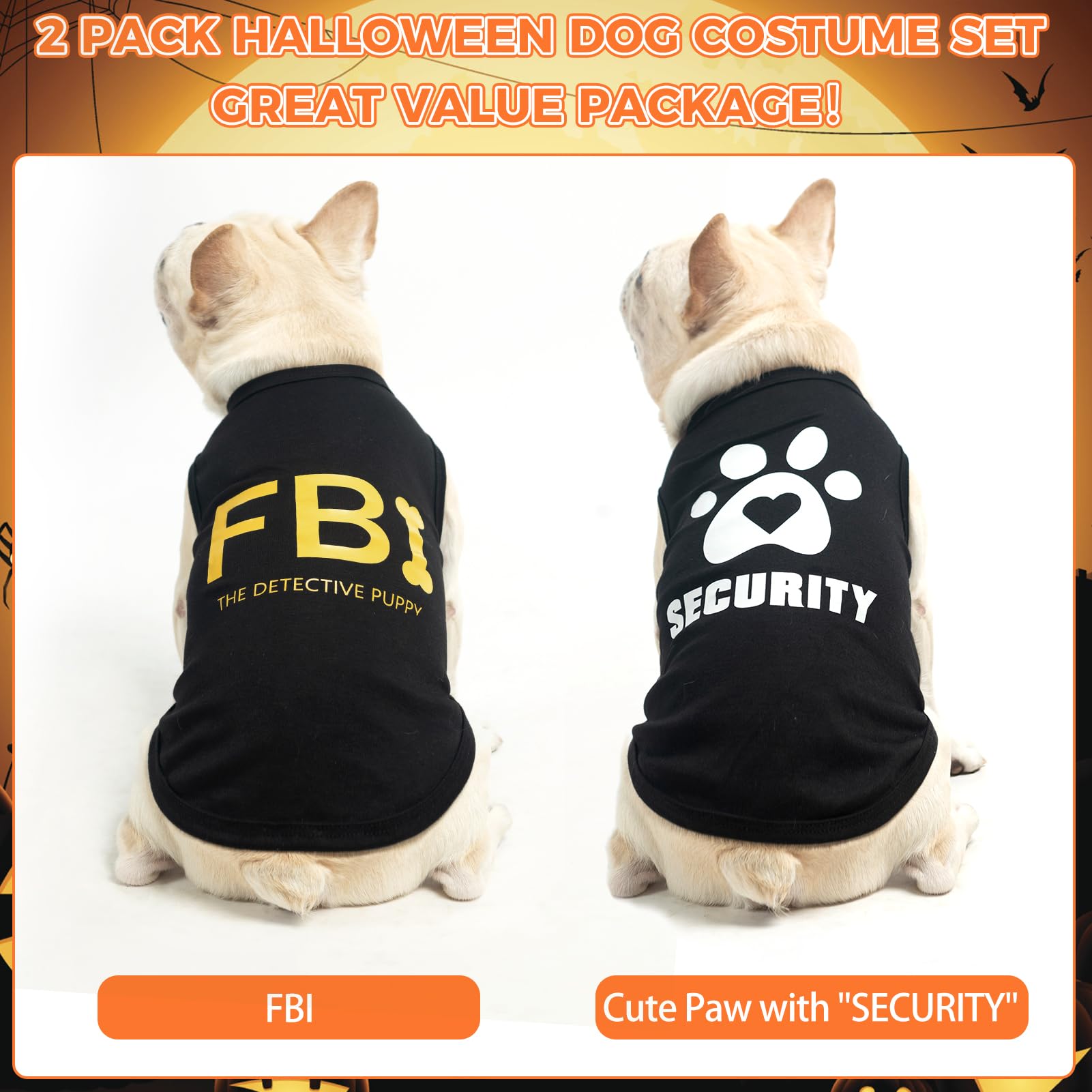 Snapklik.com : Dog Security Shirt, 2 Pack Soft & Lightweight Winter ...