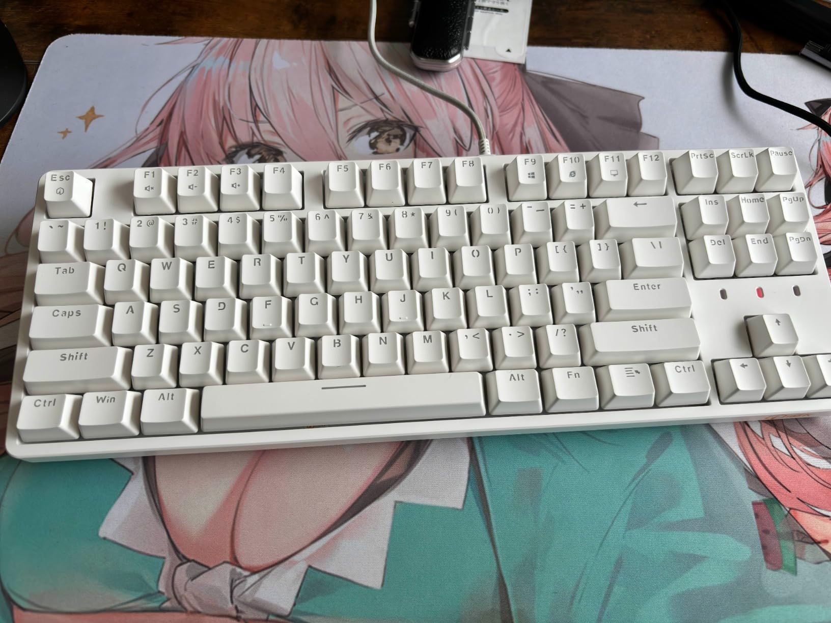 Amazon | IROK FE87 ゲーミングキーボード 赤軸 静音 87キー テンキーレス バックライト非搭載 英語配列 有線 USB ...