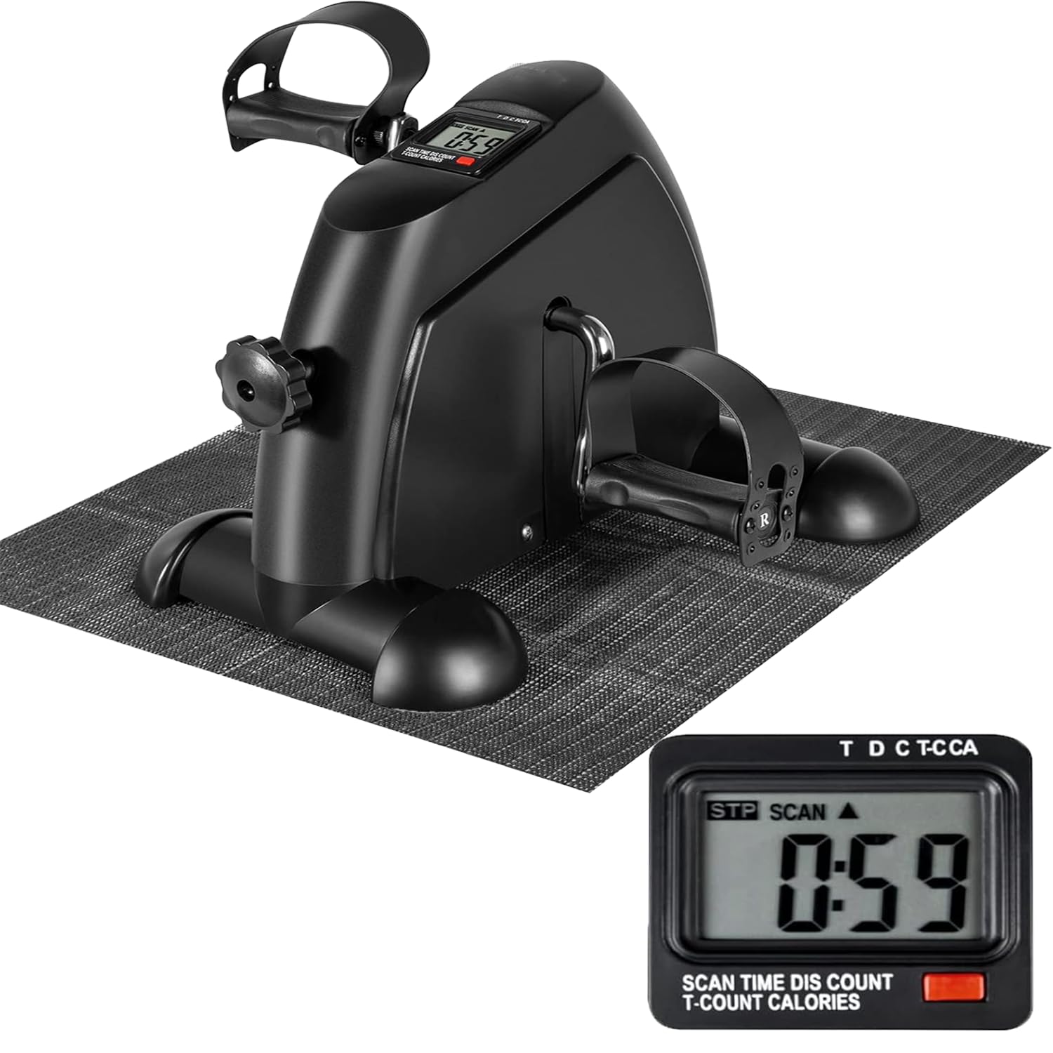 Mini Exercise Pedal Bike Portable Foot Pedal Exerciser Bike, Desk Pedal ...