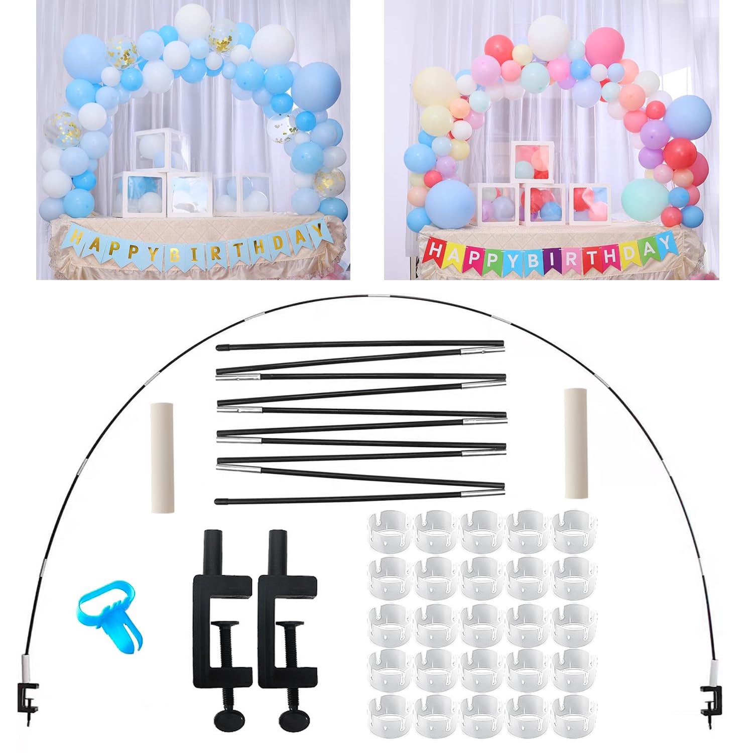 Amazon.com: Table Balloon Arch Kit Balloon Arch Stand Balloon with ...