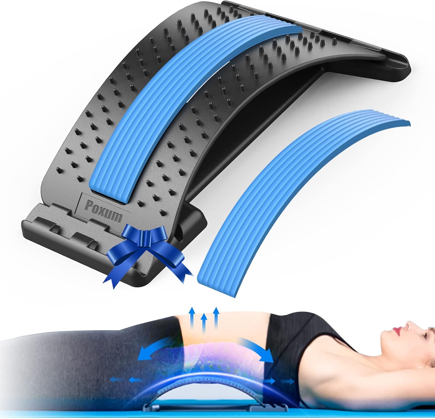 Back Stretcher, Multi-Level Back Cracker Lower Back Pain Relief Device ...