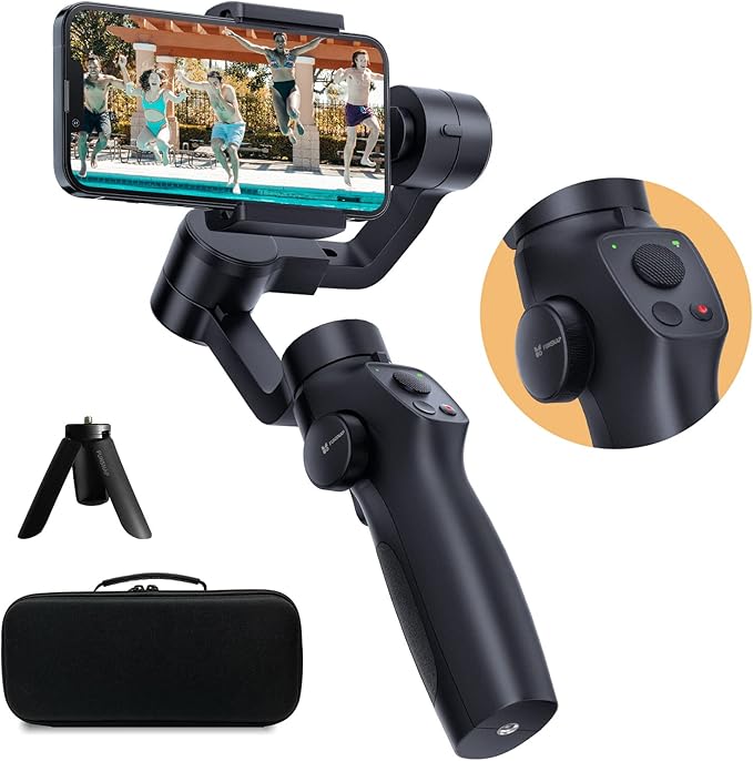 Amazon.com: 3-Axis Gimbal Stabilizer for iPhone 15 14 13 Pro Max XS X ...