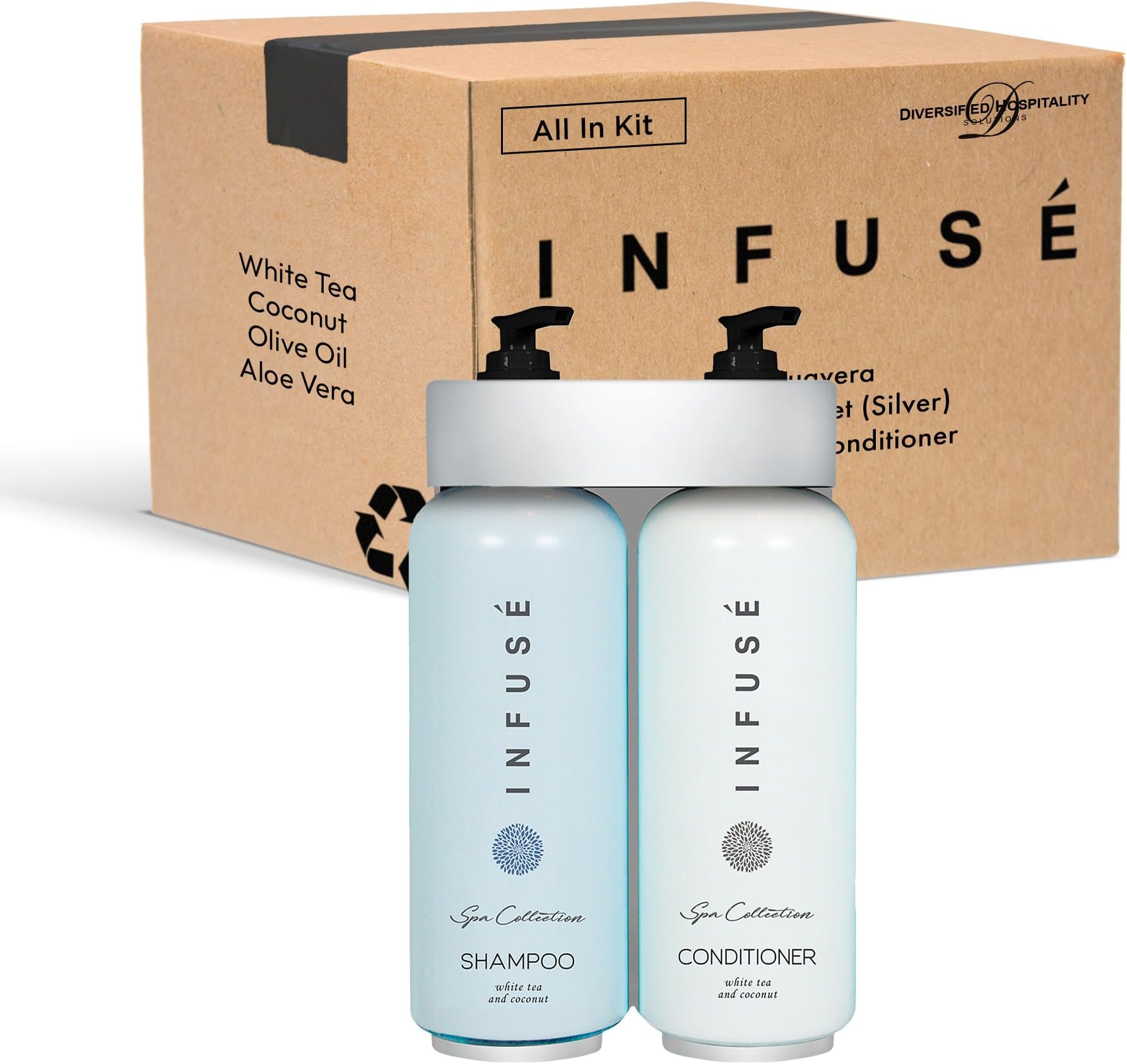 Amazon.com: Acquavera Double Bracket (Silver) with Infuse White Tea and ...