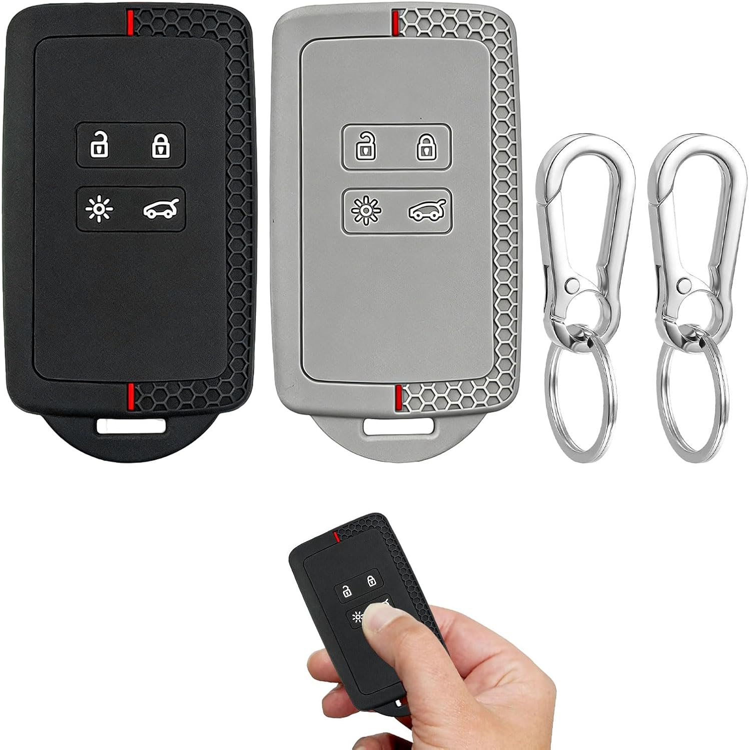 Nretluo for Renault Key Card Case,2 Pcs for Renault Clio Key Cover ...