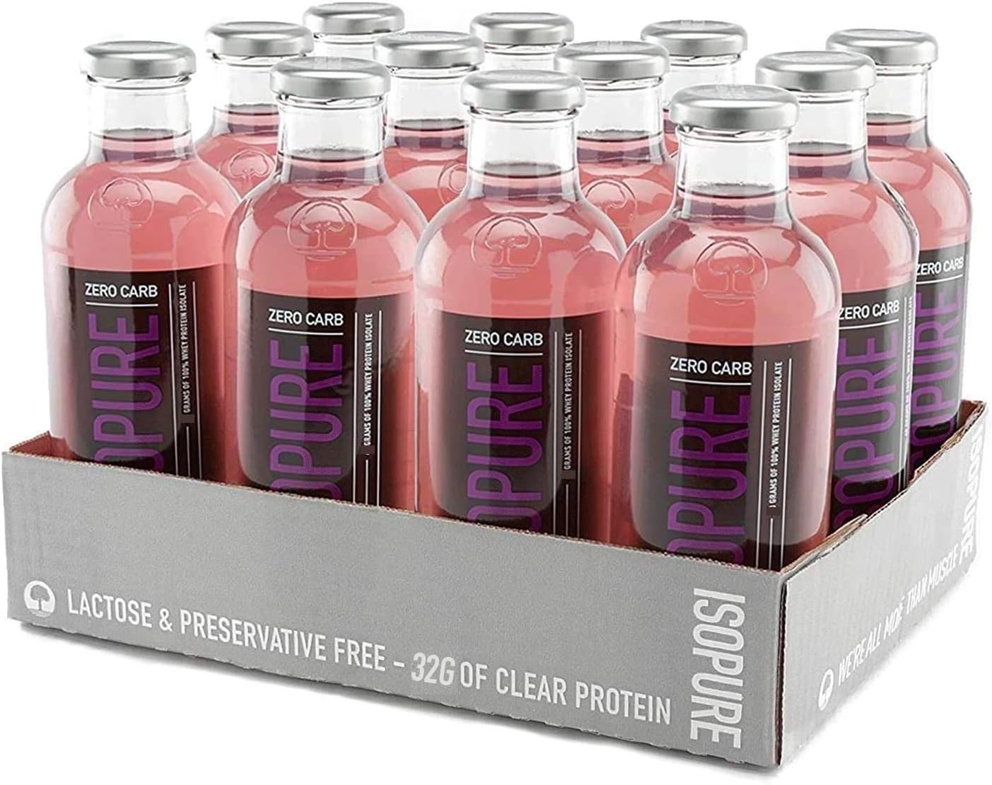 Isopure Zero Carb – 12 botellas de proteína lista para beber aislado de ...