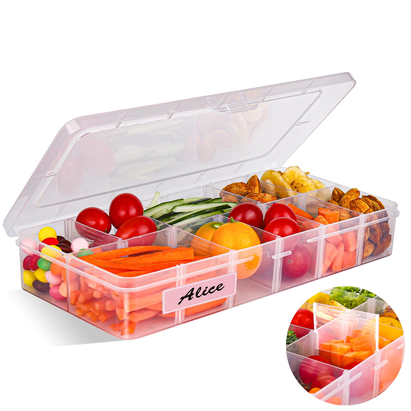 Amazon.com: AIERSA Snack Boxes for Kids-12 Compartments,Snack ...