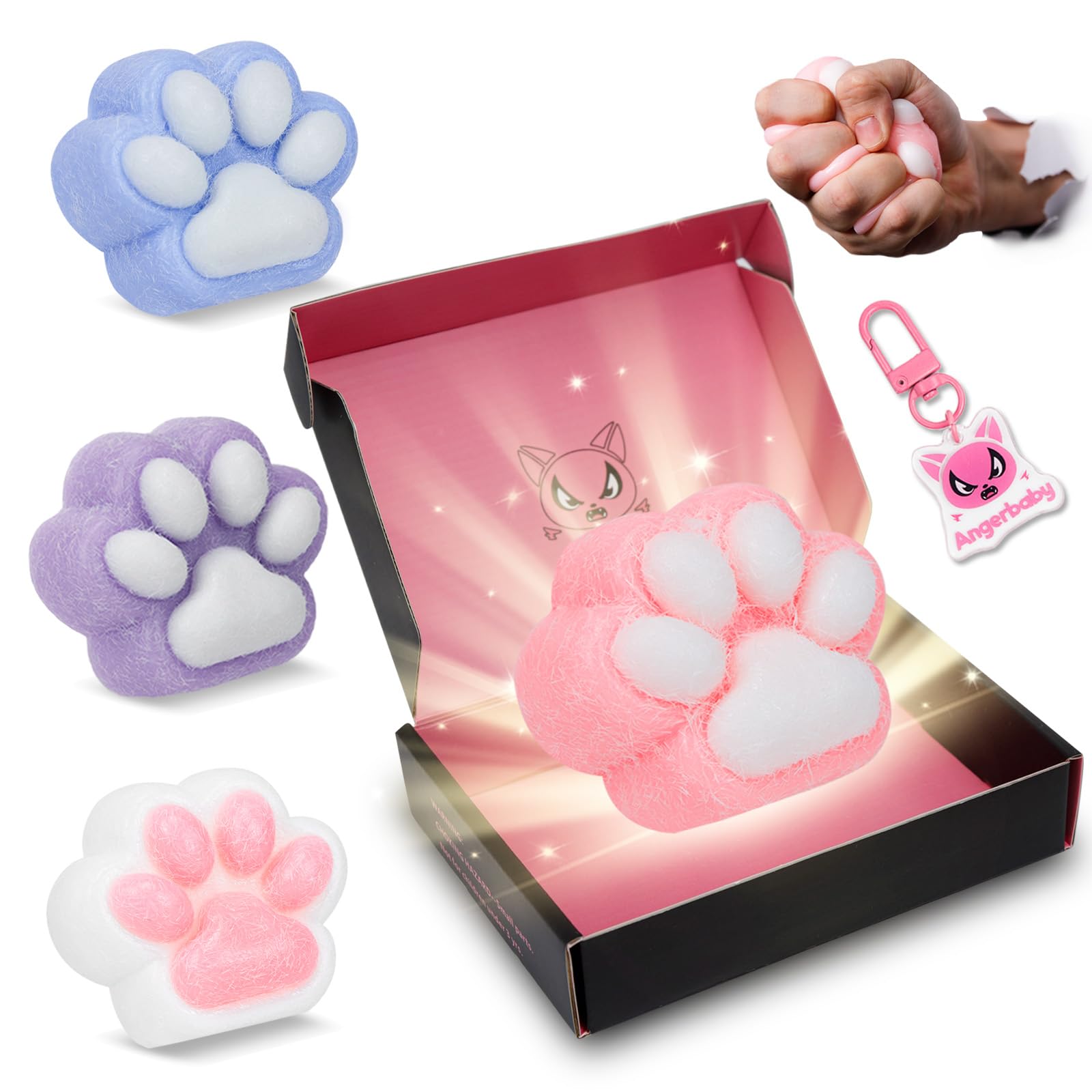 Amazon.com: Taba Squishy Cat Paw,Fufu Squishy Big Paw Squishy Toys ...