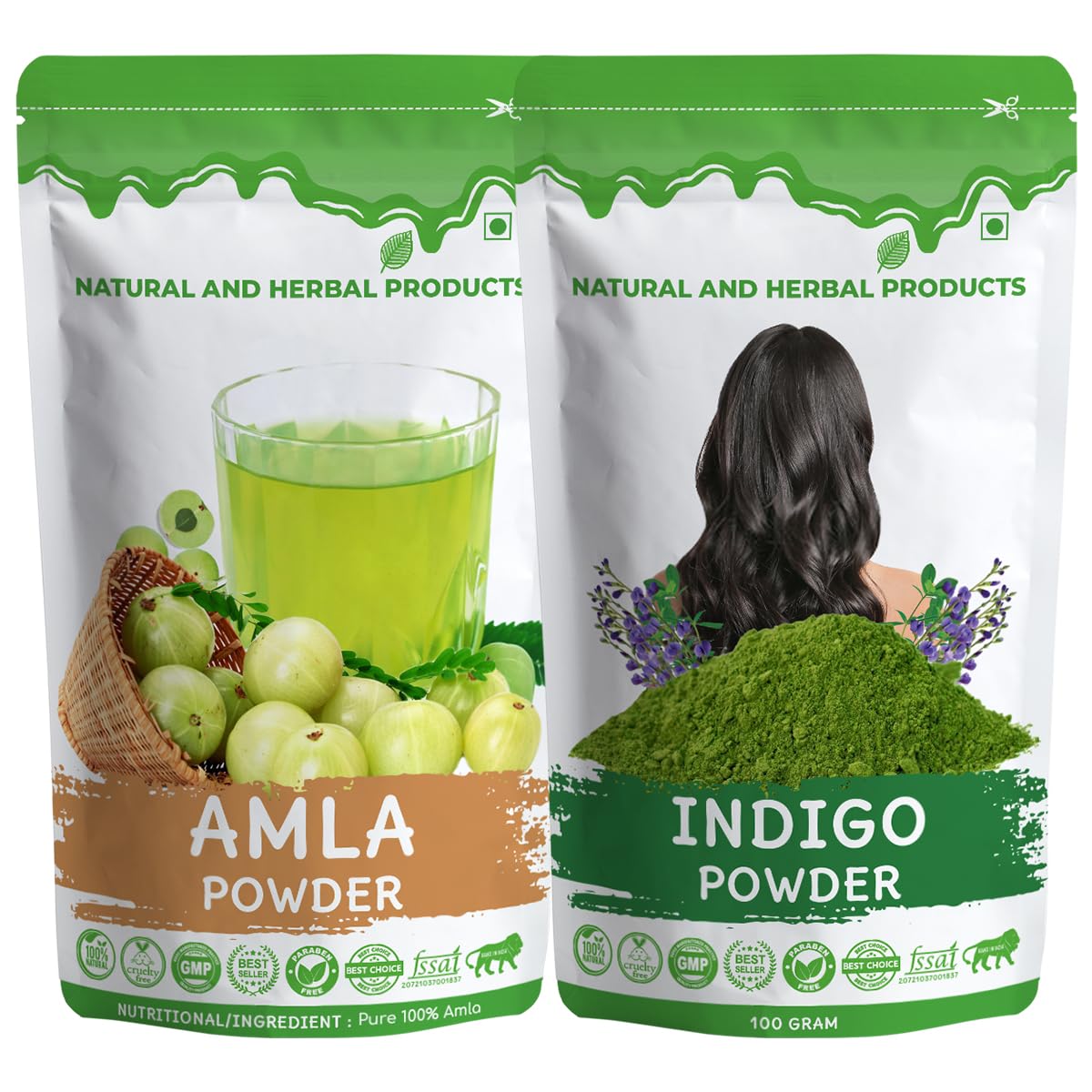 Buy Natural and pure indigo amla powder | amla powder for eating and ...