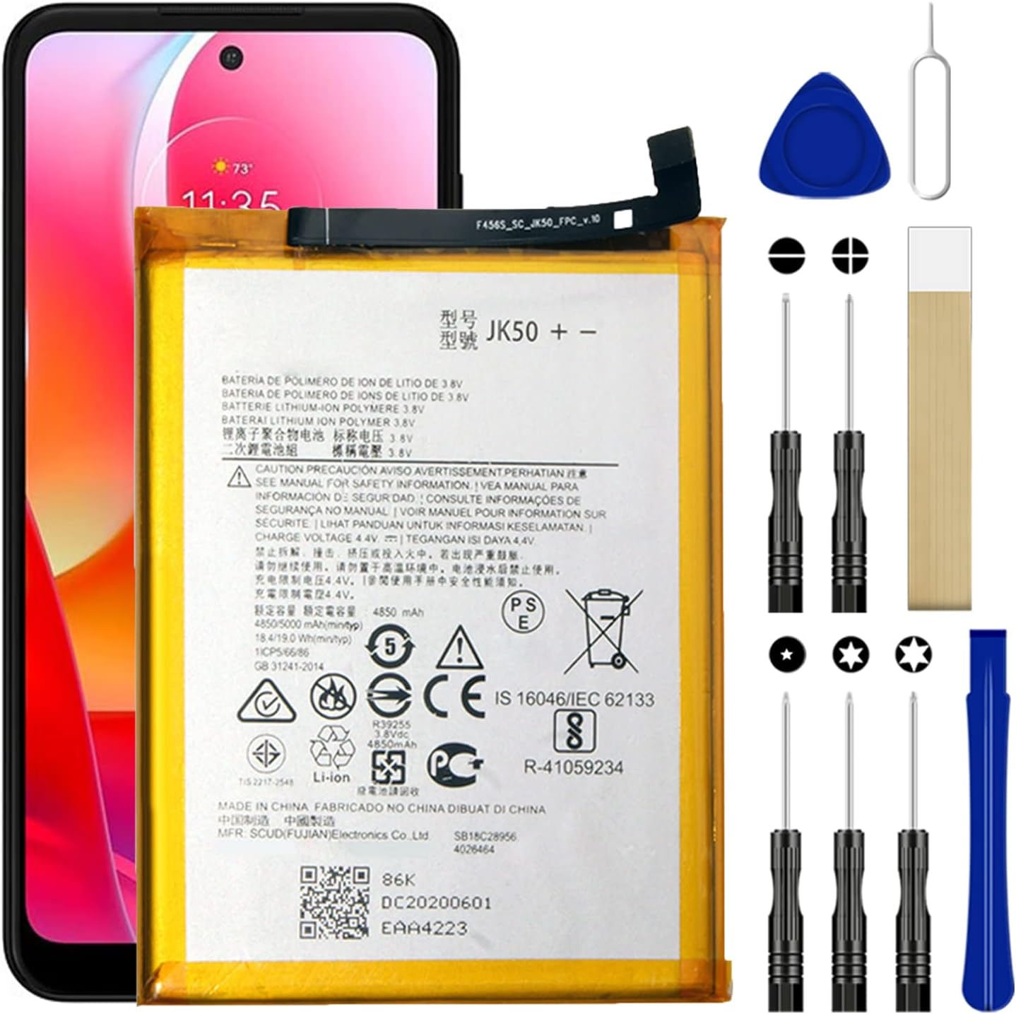 Amazon.com: Replacement Battery JK50 [Upgraded] for G Power 2022 XT2165 ...