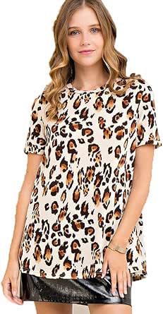 Entro Leopard Sweater (Medium, Brown) at Amazon Women’s Clothing store