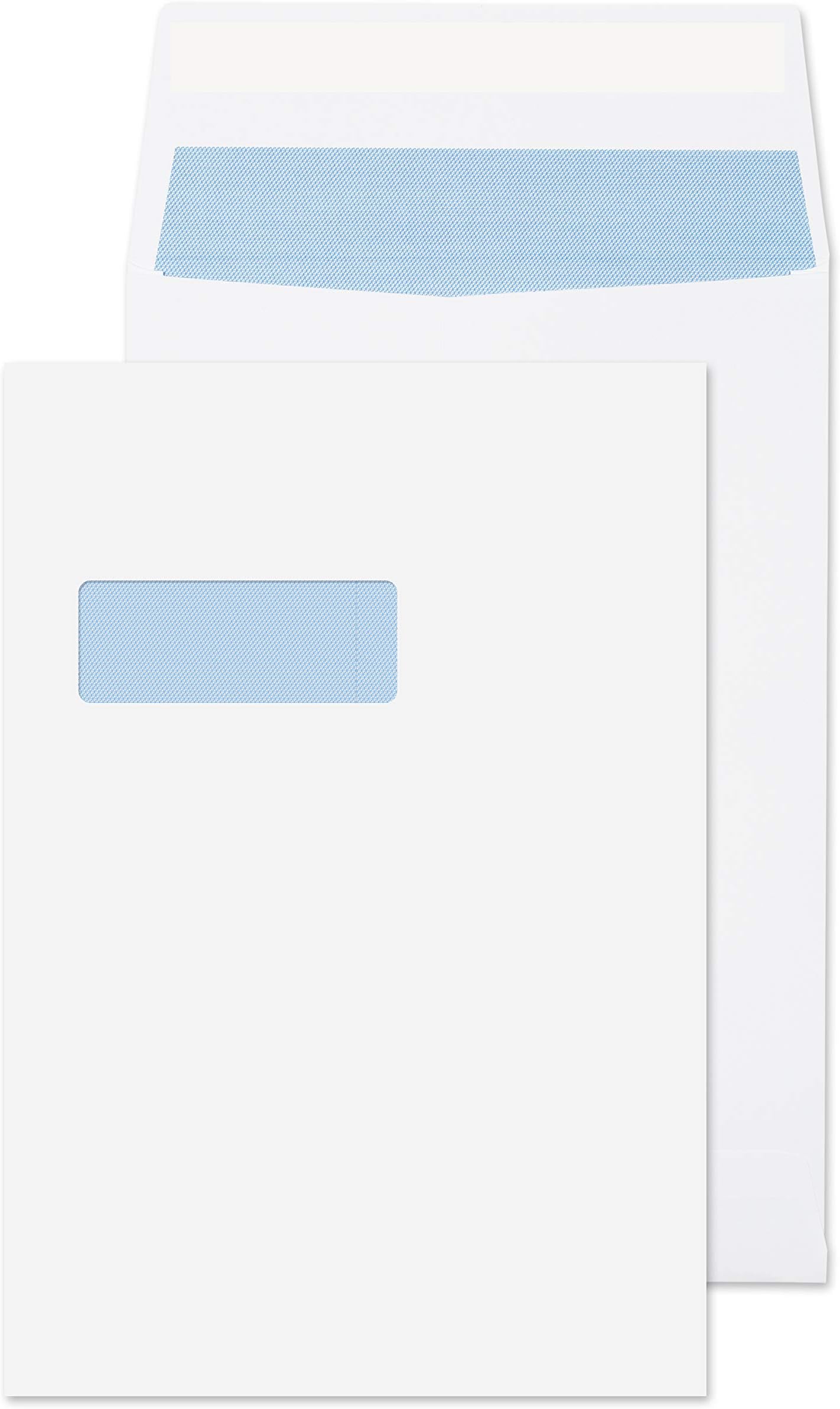 K-One C5 / A5 Window White Self Seal Envelopes 90 GSM 229x162mm (Pack ...