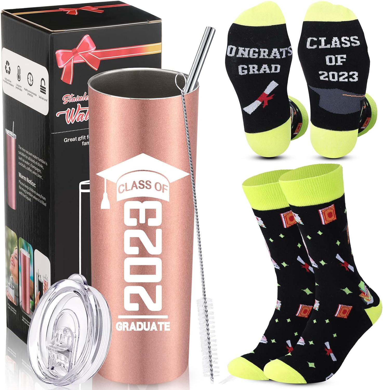 Amazon.com | Class of 2023 Graduation Stainless Steel Tumbler and Funny ...