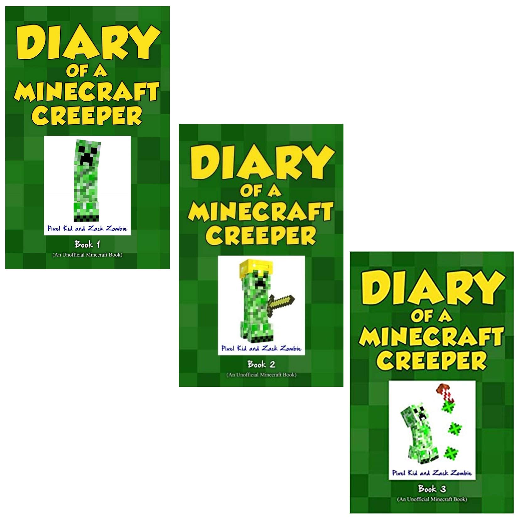 Diary of a Minecraft Creeper 3 book set Creepers Life , Silent But ...
