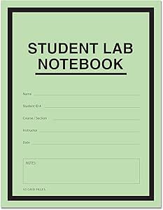 Amazon.com : BookFactory Student Lab Notebook (Scientific Grid Format ...