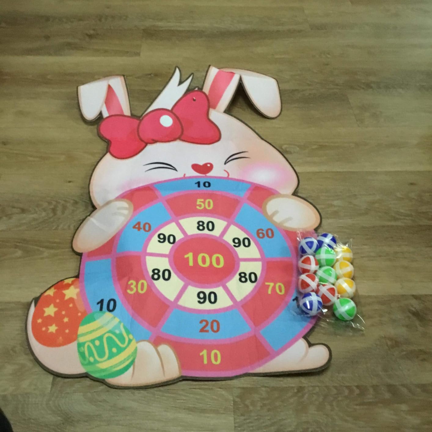 Easter Theme Dart Board Game Set, Bunny Party Board Games with 12 Stick ...