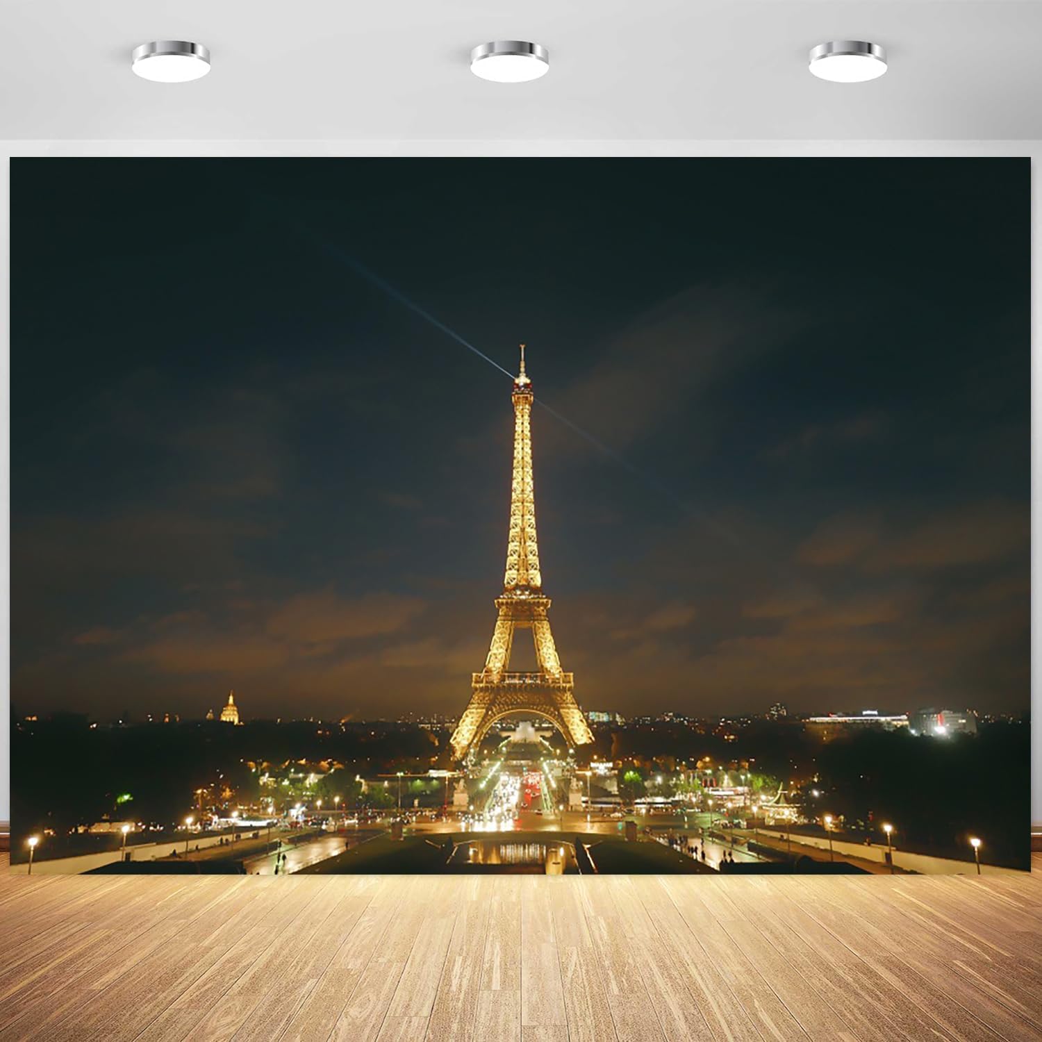 Amazon.com : 7x5ft Eiffel Tower Backdrop Paris City Night Scenery ...