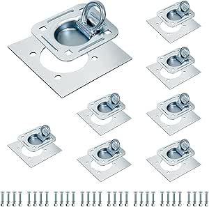 Amazon.com: Lanbos Recessed D-Ring Tie Down Anchors, 6,000 lb Capacity Heavy Duty Tie Down ...