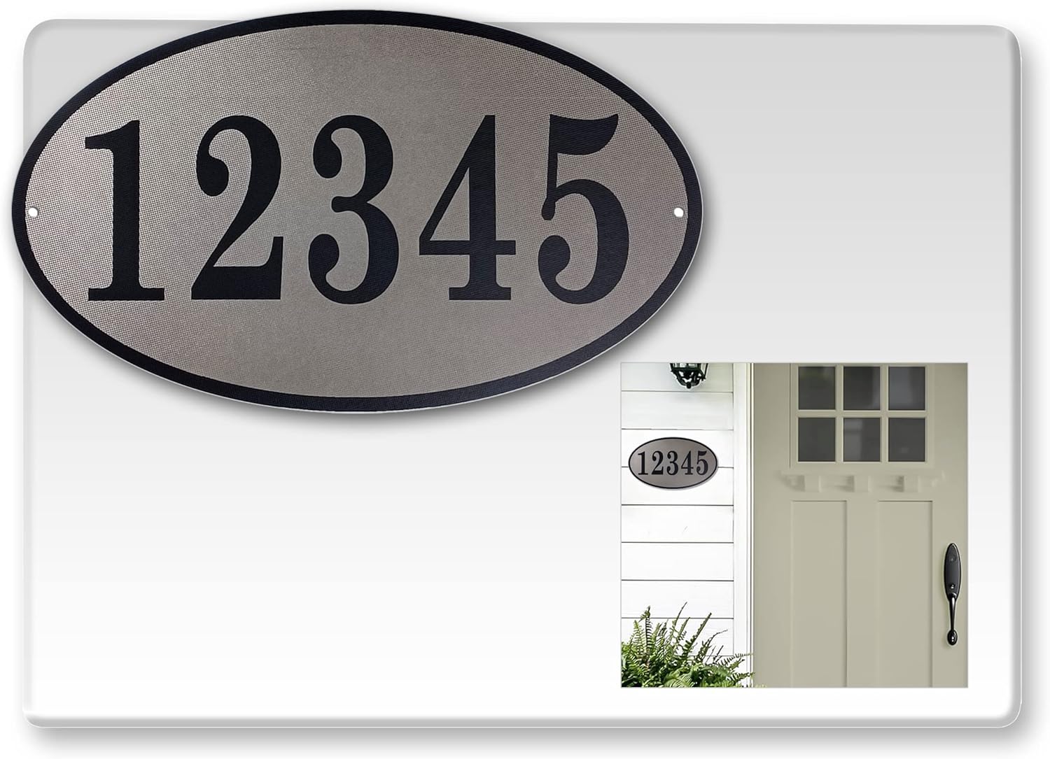Amazon.com: Curb-N-Sign Customized Oval Address Plaques for Outside ...