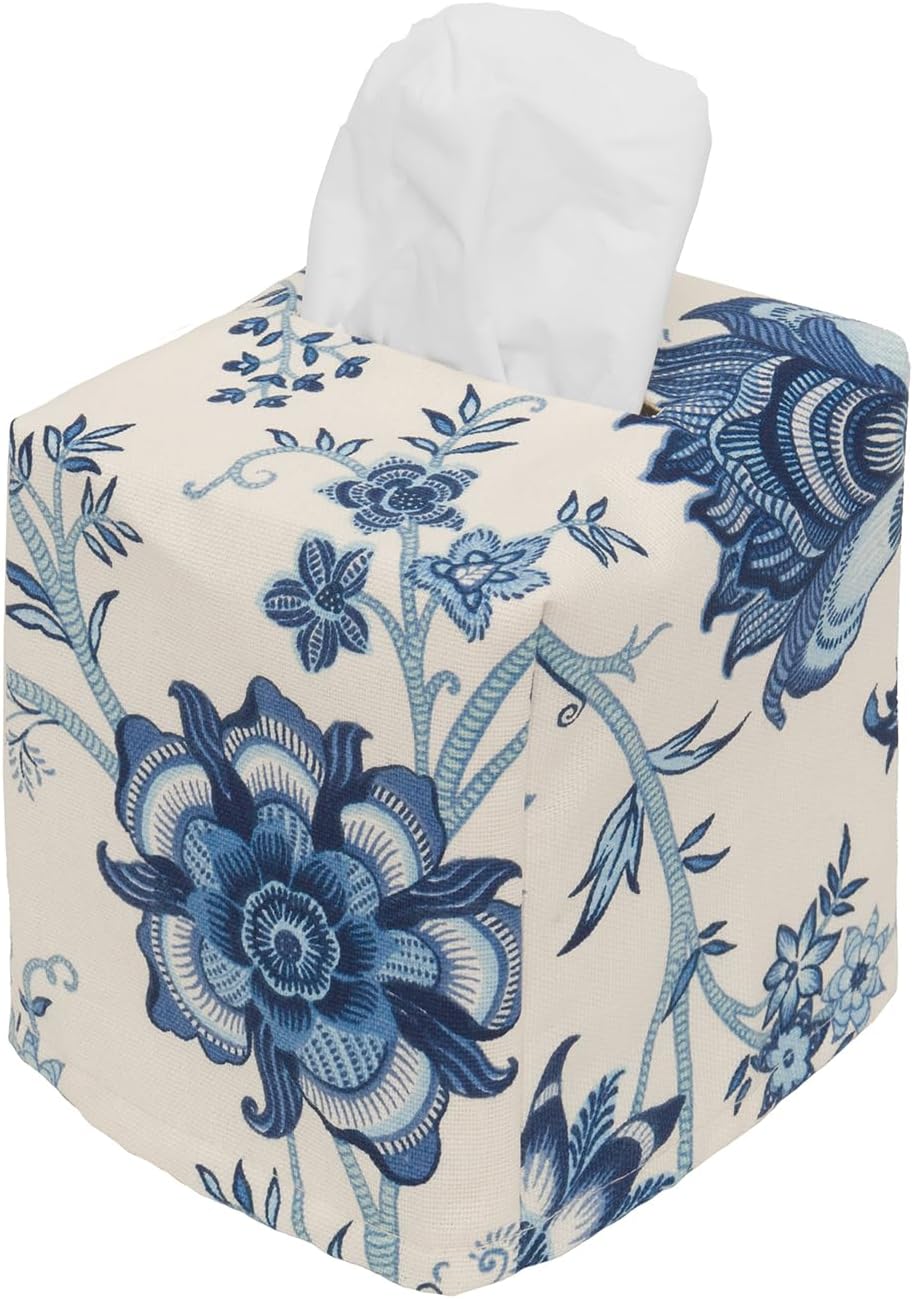 Amazon.com: Marye-Kelley Blue Hydrangea on Blue Provincial Print Paper ...