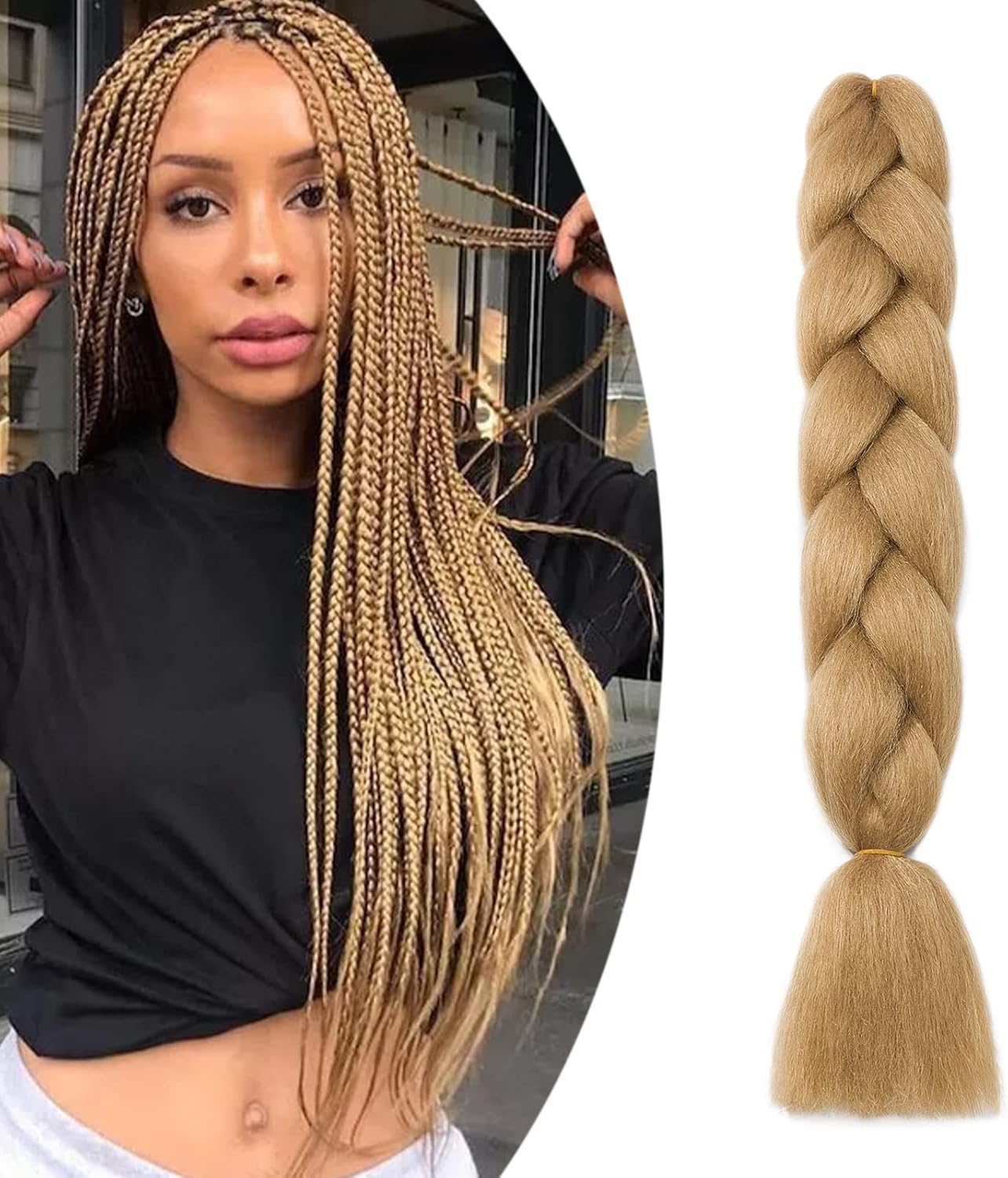 Gairyan 24" Meches pour Tresses Africaine Braids Meches Tresse Cheveux ...