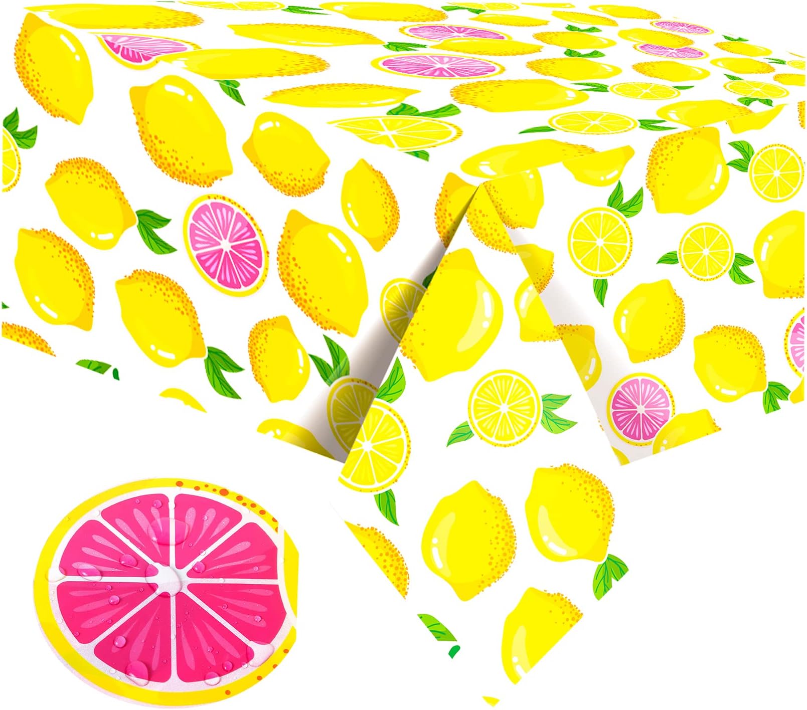 Amazon.com: 3 Pcs Lemon Tablecloth Indoor Outdoor Waterproof Rectangle ...