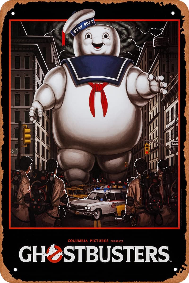 Amazon.com: MIPIADOLIM Ghostbusters Movie Poster Retro Metal Sign ...
