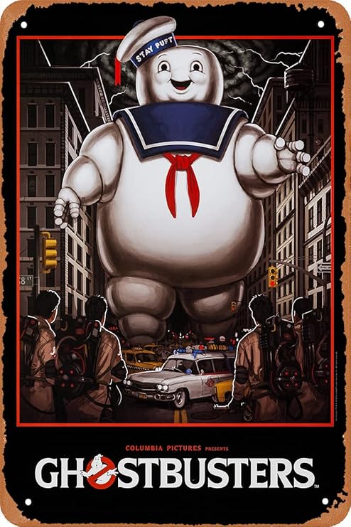 Amazon.com: MIPIADOLIM Ghostbusters Movie Poster Retro Metal Sign ...