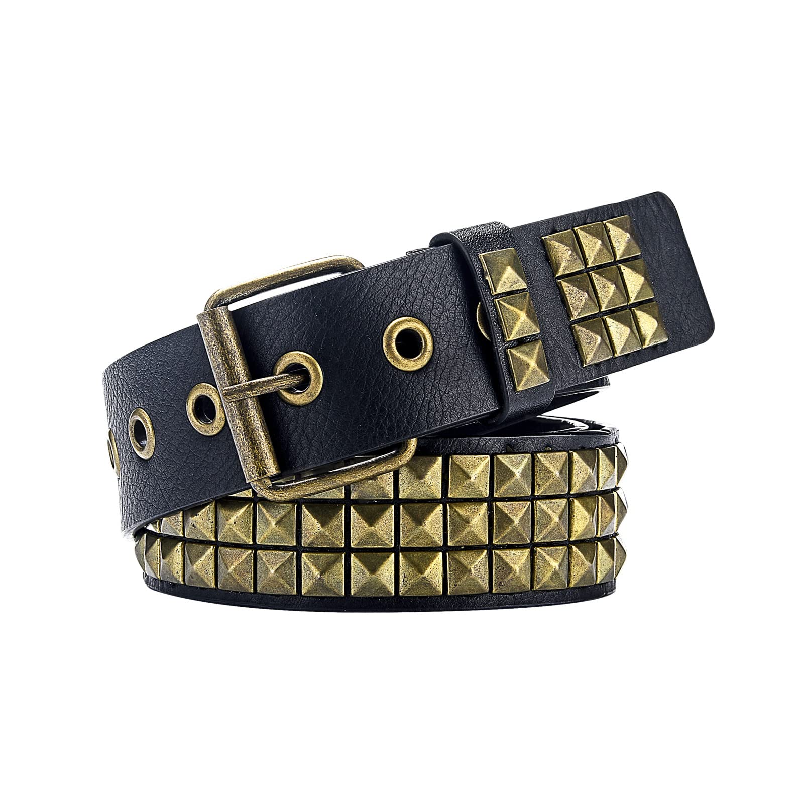 Studded Belt Metal Punk Rock Rivet Belt Emo Pyramid Stud Belt Threads ...