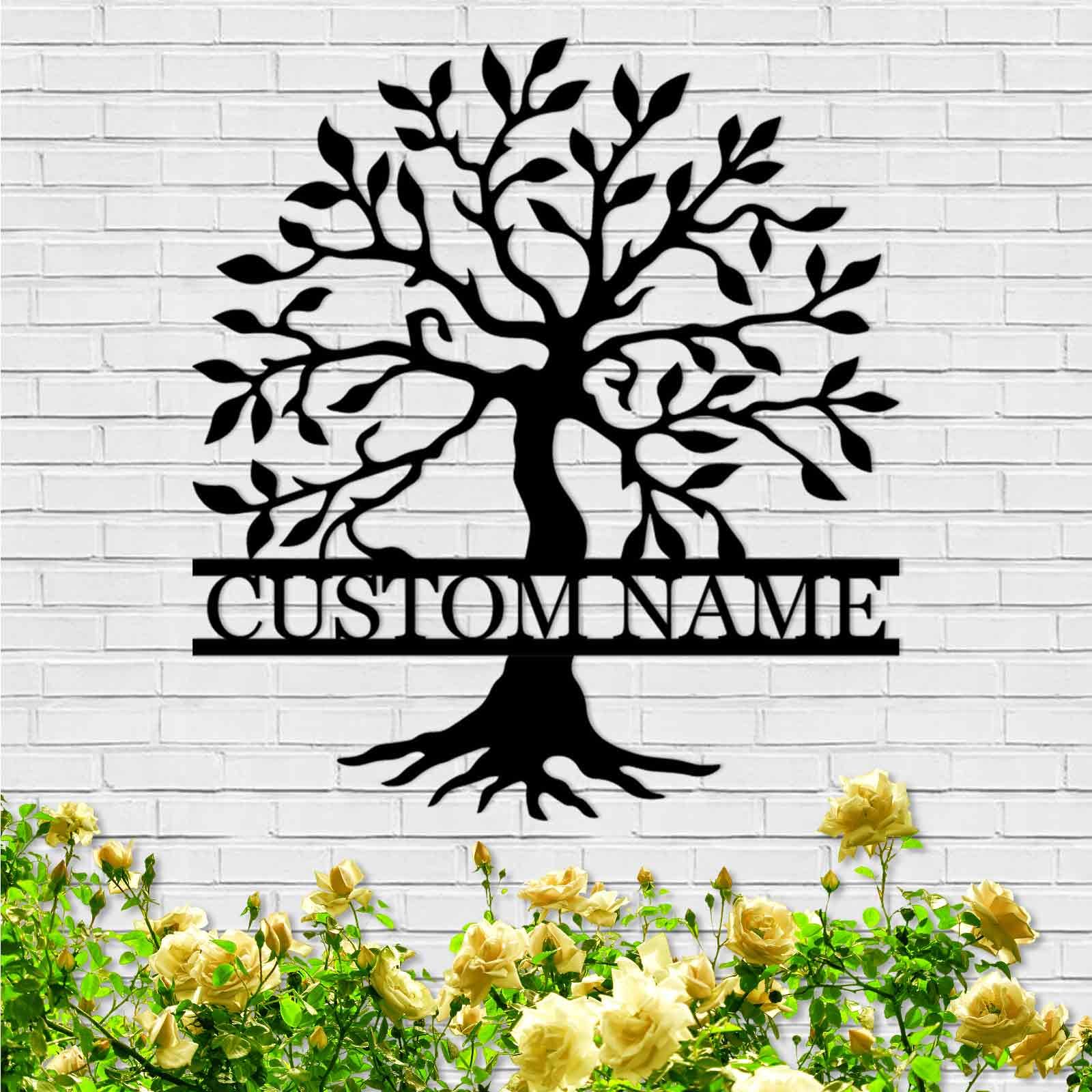 Amazon.com: Custom Tree of Life Family Metal Signs, Personalized Tree ...