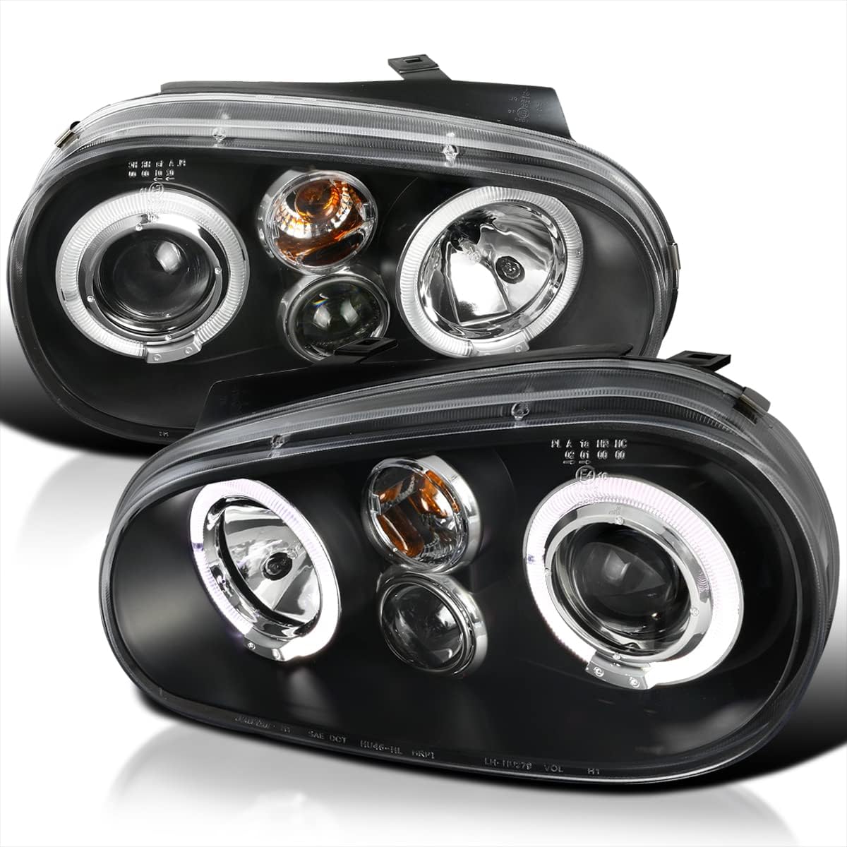 Amazon.com: Spec-D Tuning Euro Black Projector Headlights Compatible ...