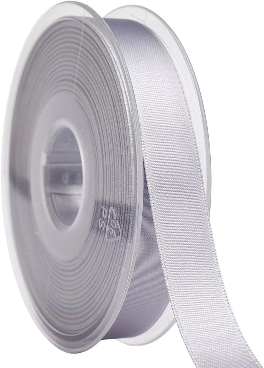 Amazon.com: Morex Ribbon 03515/25-030 Swiss Satin 27 yd Ribbons, Silver ...